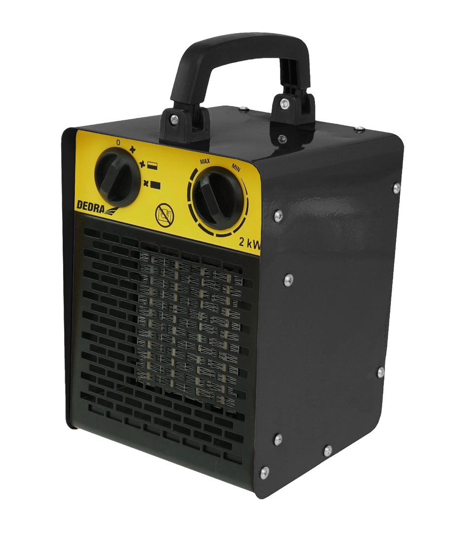Electric heater PTC 2,0kW, square, black DEDRA DED9930C1 ceramic ...