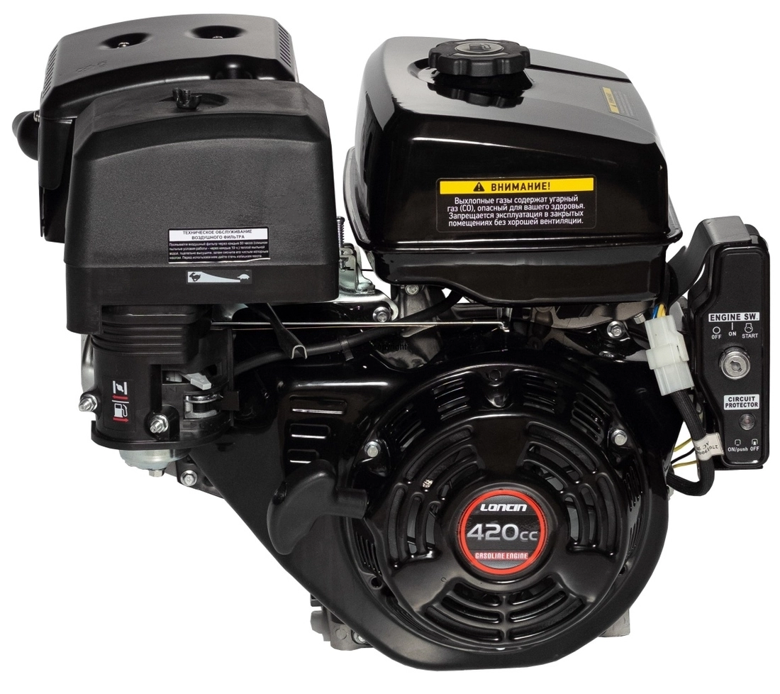 LONCIN G420FD-I ENGINE WITH ENGINE STARTER BENZICOUS 15 HP SHAFT 25,4 ...