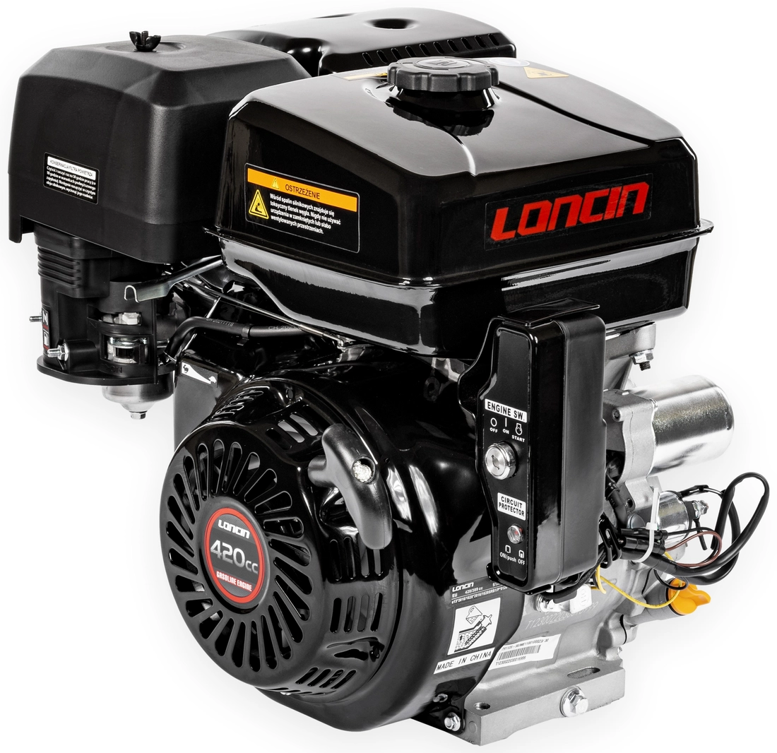 LONCIN G420FD-A ENGINE WITH ENGINE STARTER GASPINE ENGINE 15 HP SHAFT ...