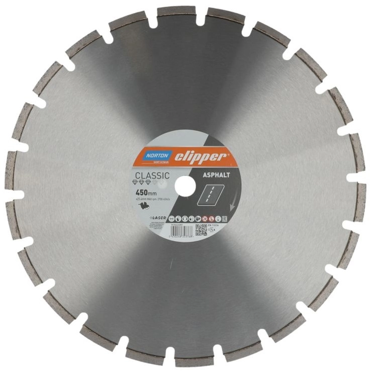 NORTON CLIPPER NORTON CLASSIC ASPHALT LASER DIAMOND TARGET 450mm X 25 ...