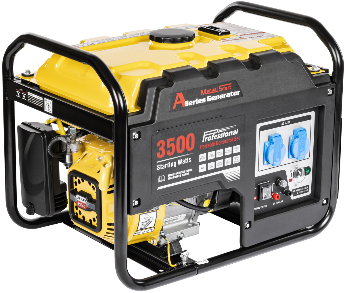 LONCIN LC3500-AS MOCNY AGREGAT GENERATOR PRĄDOTWÓRCZY 2x230V AVR 3,1kW ...